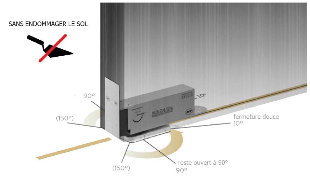 Porte pivotante avec pivot hydraulique (JNF) | Portes Intérieures.be